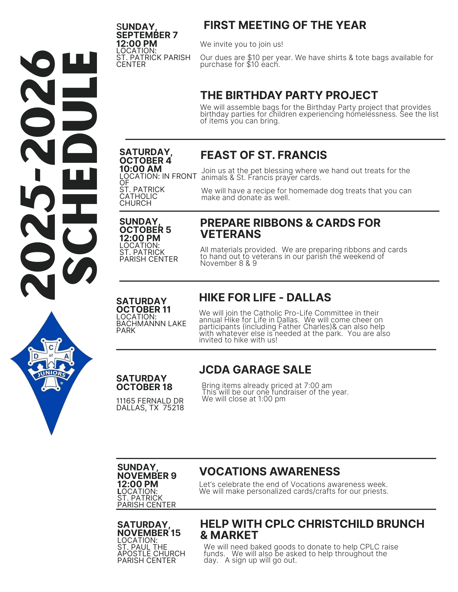 JCDA – St. Patrick